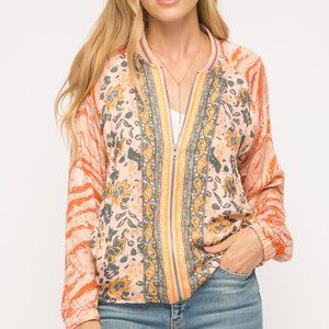 Mystree | Jackets & Coats | Mystree Light Weight Multi Print Bomber ...
